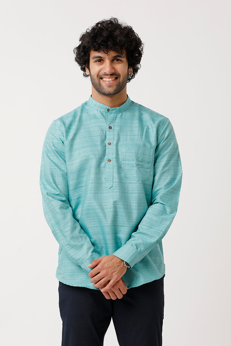Urban - Light Blue Short Kurta for Men | Uathayam