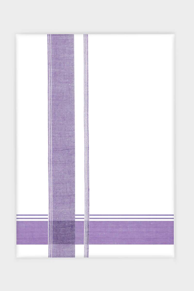 Alvin Avatar - Lavender Smooth Cotton Double Layered Dhoti With Fancy ...